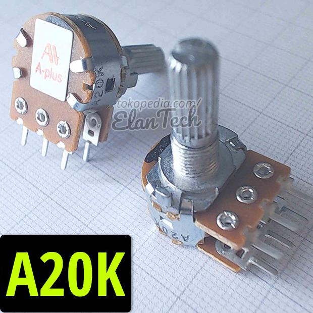 Jual A20k Potensio A-Plus Aplus Stereo Potensiometer A-20k A 20k Elan73c Diminati Banget ...