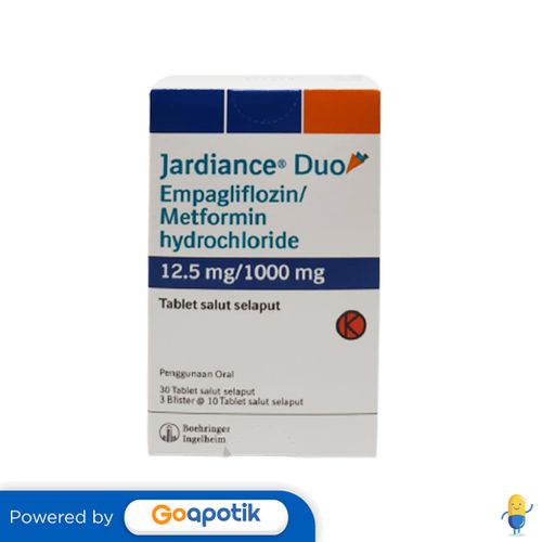 Jual JARDIANCE DUO 12.5 MG/1000 MG BOX 30 TABLET | Shopee Indonesia