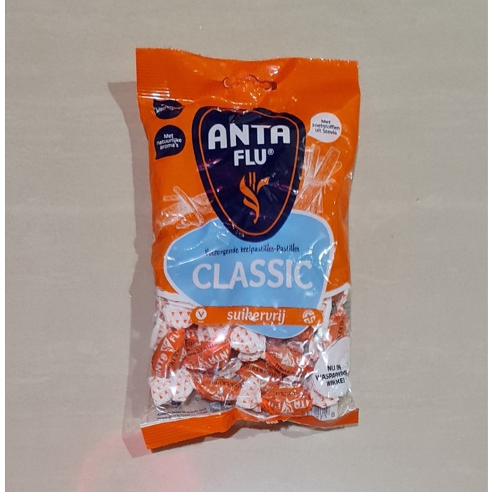 Jual Permen Anta Flu Classic Menthol Pastilles Sugar Free 120 Gram ...