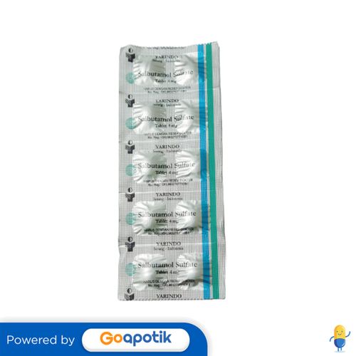 Jual SALBUTAMOL SULFATE YARINDO 4 MG STRIP 10 TABLET | Shopee Indonesia