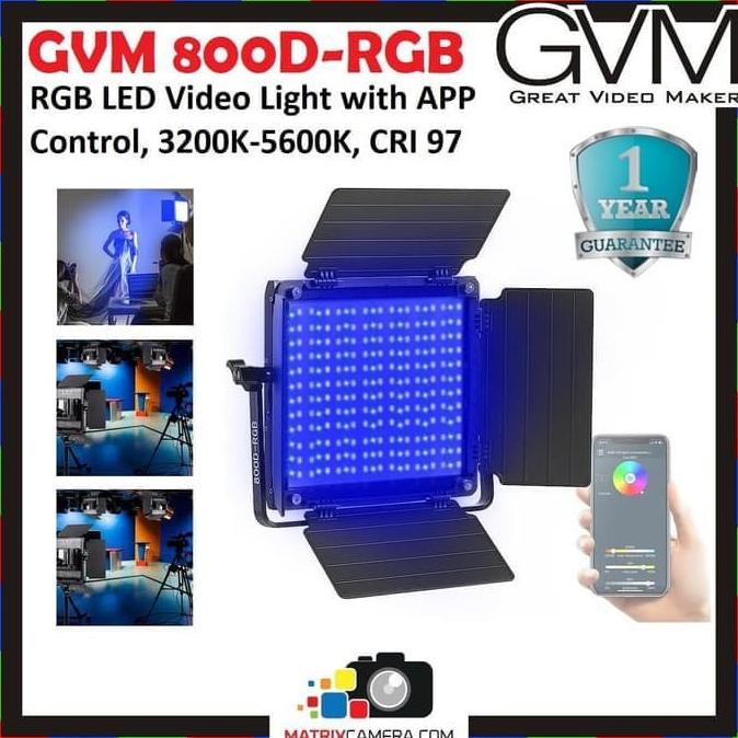 Jual GVM 800D-RGB RGB LED Studio Video Light | Shopee Indonesia