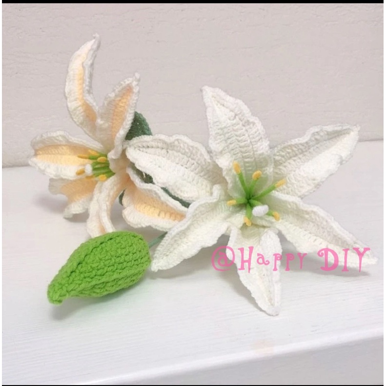 Jual lilium auratum | bunga lili rajut | Lilium auratum crochet ...