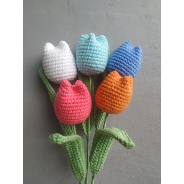 Jual TULIP 02 FLOWER CROCHET/ Bunga Tulip 02 Rajut | Shopee Indonesia