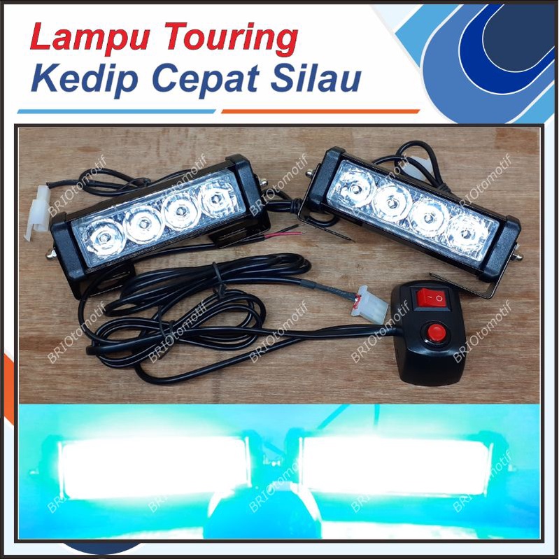 Jual LAMPU LED ISYARAT STOBO FEDERAL KEDIP CEPAT 8 MATA SILAU ...
