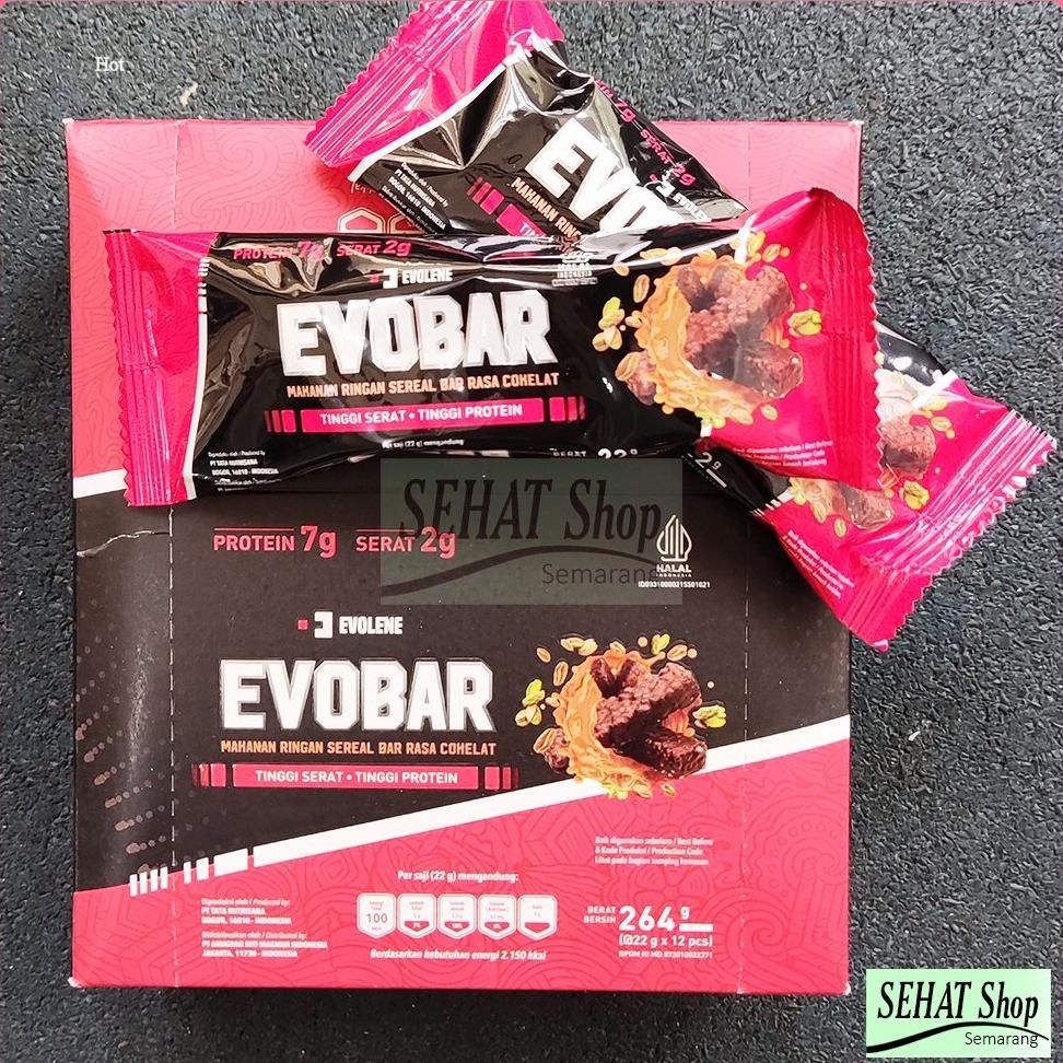 Jual EVOBAR Evolene 1 box isi 12 pcs - Makanan Ringan Sereal Bar Rasa ...