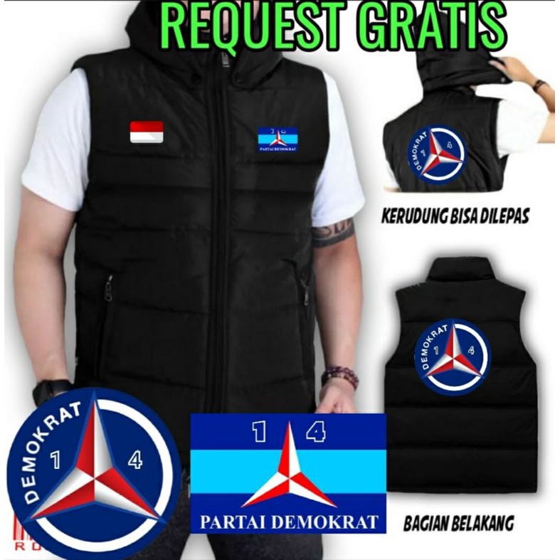 Jual ROMPI VEST PARTAI DEMOKRAT / ROMPI DEMOKRAT / VEST DEMOKRAT ...