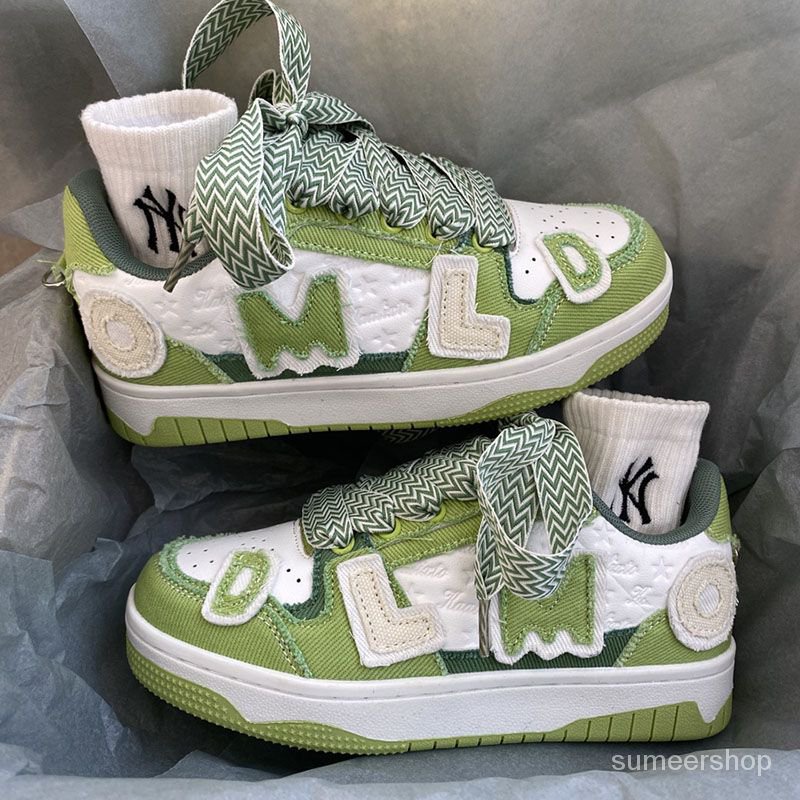 Jual Matcha green niche design trend couple moral training shoes chic ...