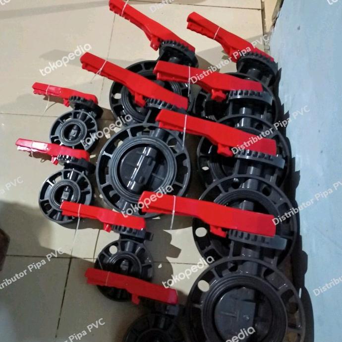 Jual BUTTERFLY VALVE PVC 4 INCH DN100 FITTING PVC PIPA PVC NEW ...