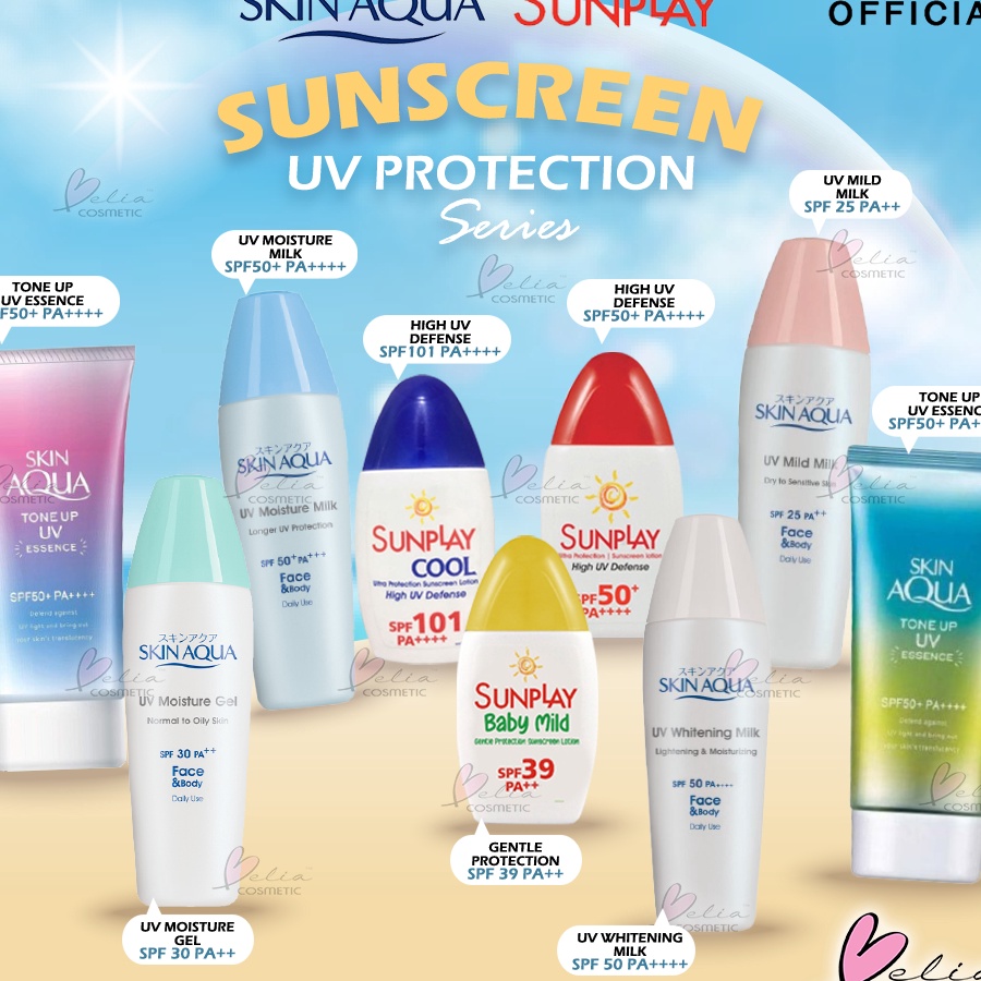 Jual [KODE SNNSK] BELIA SKIN AQUA Tone Up UV Essence | UV Moisture Milk ...