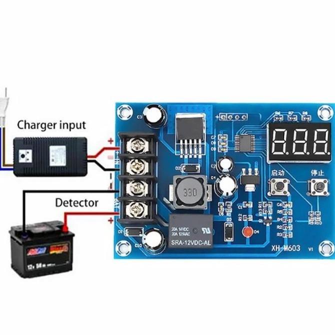 Jual CHARGER AKI 12V DC MODUL PROTEKSI AUTO CUT OFF + INDOKATOR XH-M603 ...