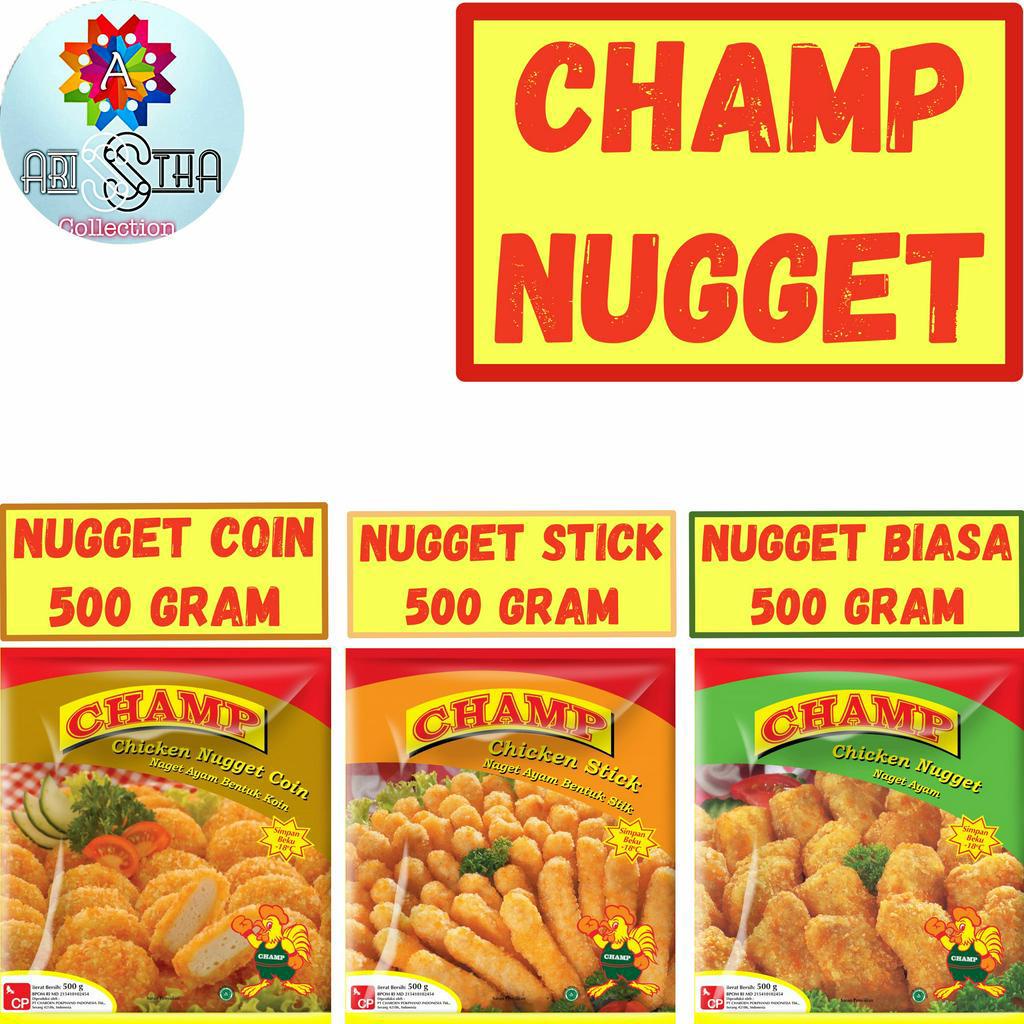 Jual Champ Chicken Nugget 500 Gram - Biasa - Coin -Stick | Shopee Indonesia