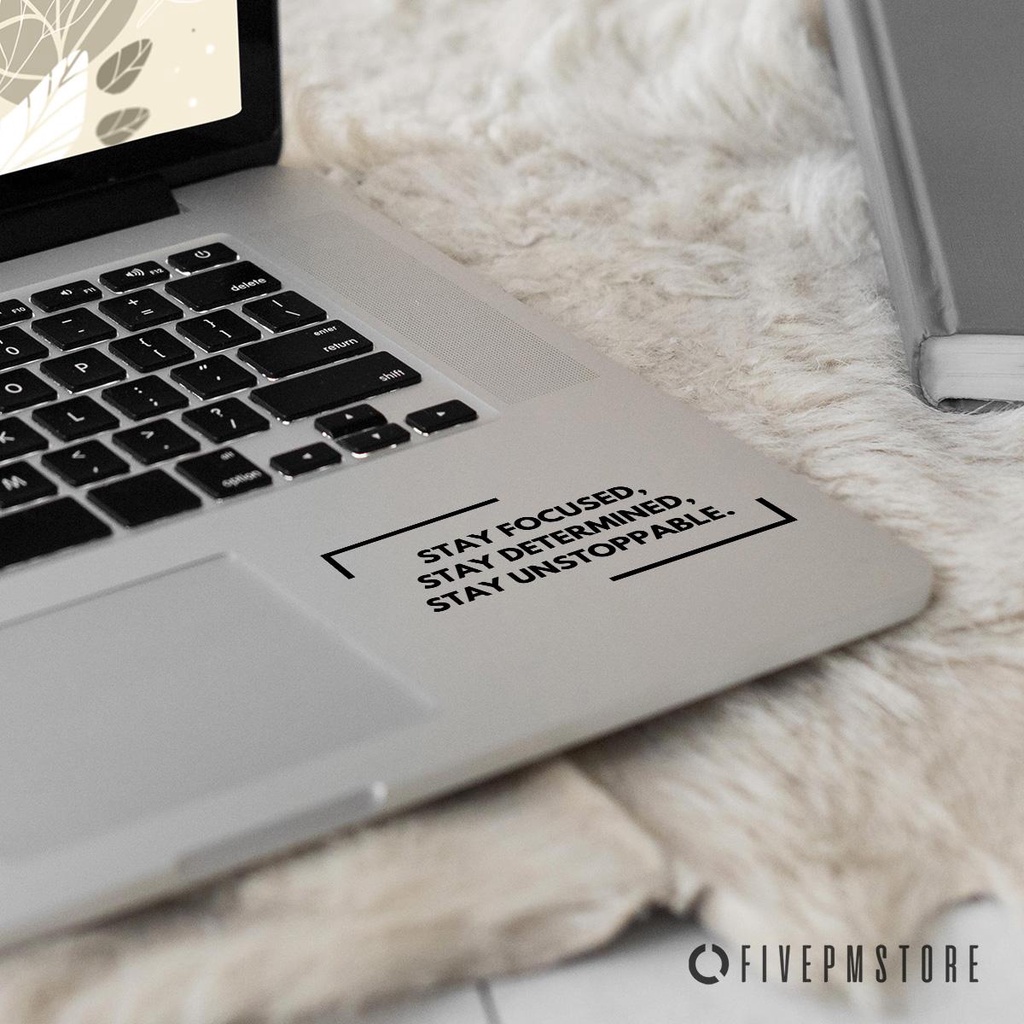 Jual Sticker Quote Stay Focused - stiker Quote Motivasi untuk laptop ...