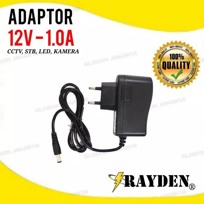 Jual Adaptor CCTV STB KAMERA VIDEO LED Strip Adaptor 12V 1A | Shopee ...