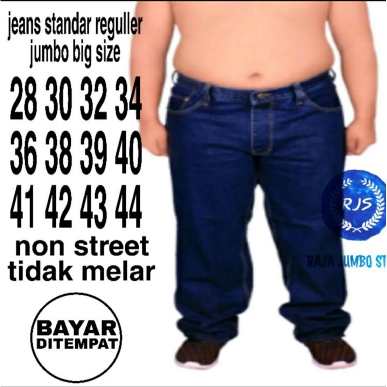 Jual 28-44/ JUMBO JEANS STANDAR 27-44 - Celana Jeans Pria Reguler Fit ...