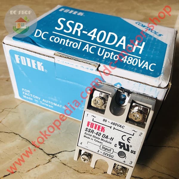 Jual Solid State Relay SSR-40DA-H SSR 40DAH DC control AC Single Phase 40A | Shopee Indonesia