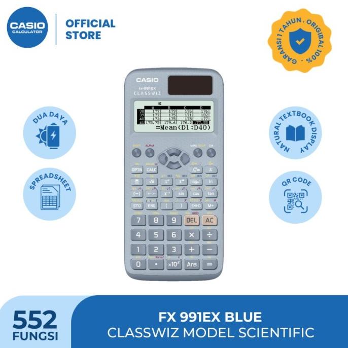 Jual Casio ClassWiz Model Scientific Calculator FX-991EX - BLUE ...