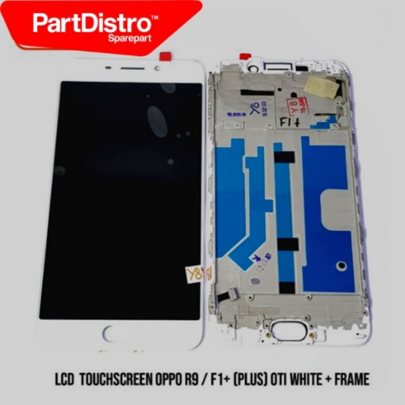 Jual LCD+TS KOMPATIBEL UNTUK OPPO R9/F1+ (PLUS) + FRAME WHITE | Shopee Indonesia