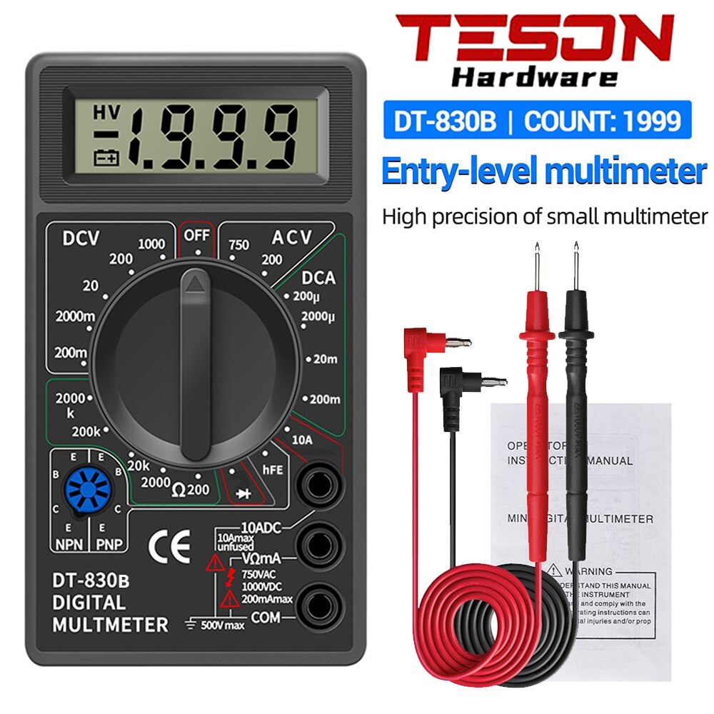 Jual Multimeter Avometer Multitester Digital DT-830B DT830B | Shopee ...