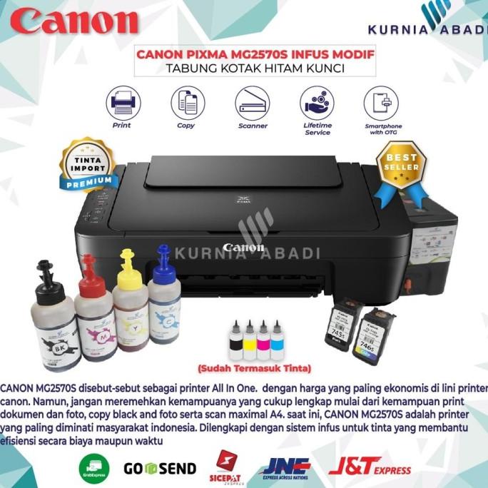 Jual Printer Canon Pixma Mg2570S Infus Print Scan Copy Inkjet Tabung ...