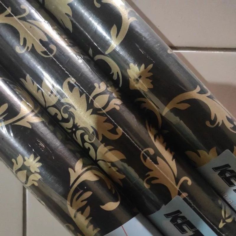 Jual Wallpaper Sticker Dinding Batik Hitam Gold Kekinian Terjangkau ...