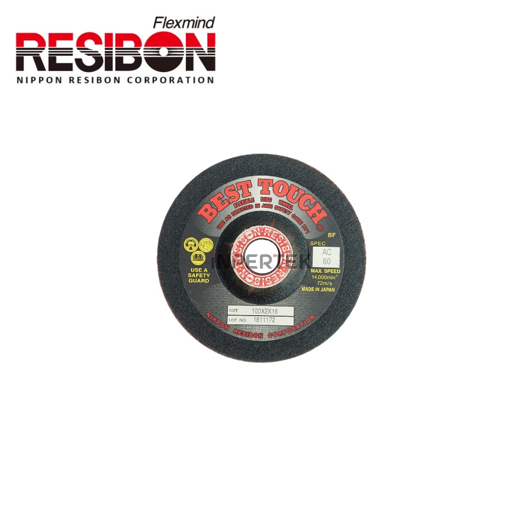 Jual Batu Gerinda 4 Inch NIPPON RESIBON Flexible 100 X 2.5 AC60 Mata ...