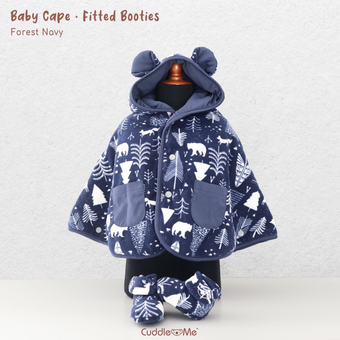 Jual Set Babycape dengan booties cuddle me baby cape dan boties ...
