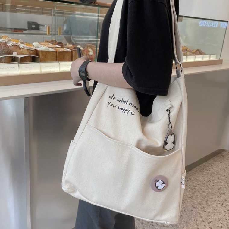 Jual NEW STOCK|| ddung ddung bag 뚱뚱 가방 totebag canvas korea | Shopee ...