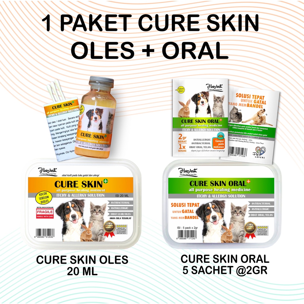 Jual PAKET CURE SKIN - OBAT KULIT ANJING KUCING KELINCI - ORAL/MINUM ...