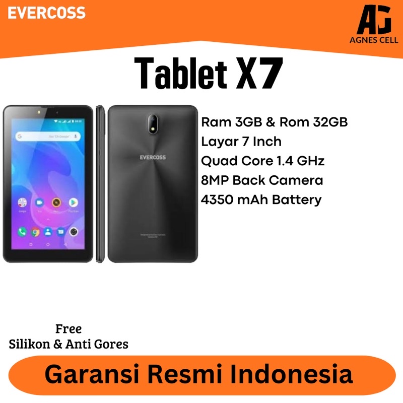 Jual Tablet Evercoss X7 Bravo Ram 3/32GB | Black | Shopee Indonesia