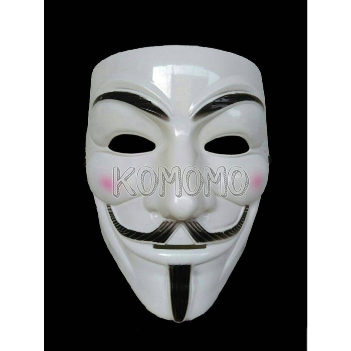 Jual Mask V For Vendetta Guy Fawkes Anonymous White/Topeng Anonymous ...