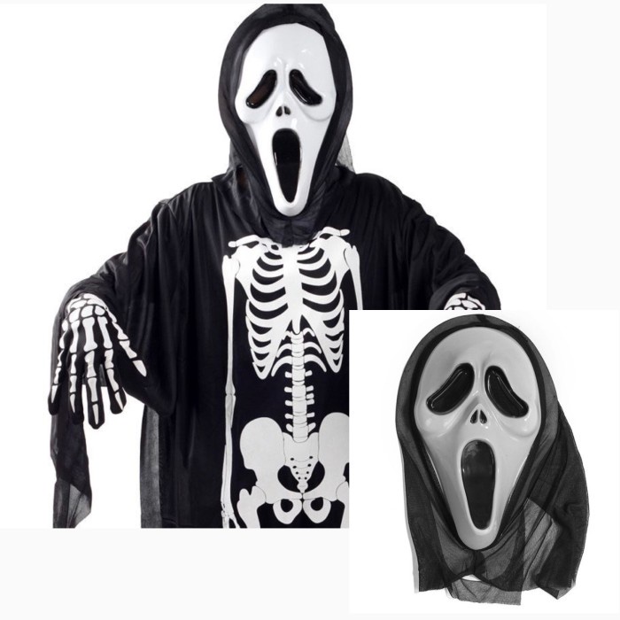 Jual Topeng seram halloween scream cosplay scary mask pesta topeng ...