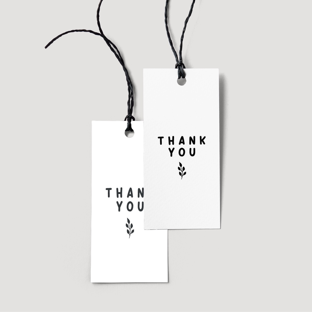 Jual [ECERAN / PER PCS ] HANG TAG THANK YOU MINIMALIS SIMPLE / GIFT TAG ...