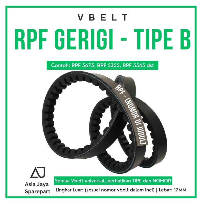 Jual RPF 5475 VPOWER Gerigi Bergerigi Fan Belt Van Belt Vbelt Otomotif ...