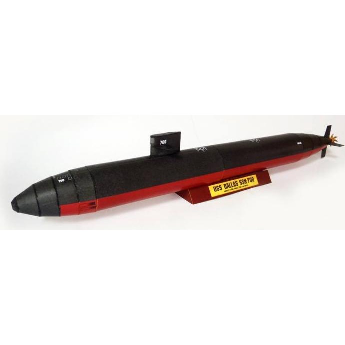 Jual DIY Papercraft Kertas Pola Kapal Selam USS Dallas (SSN-700) Attack ...