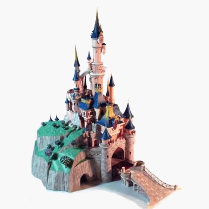 Jual DIY Papercraft Disneyland Paris Sleeping Beauty Castle | Shopee ...