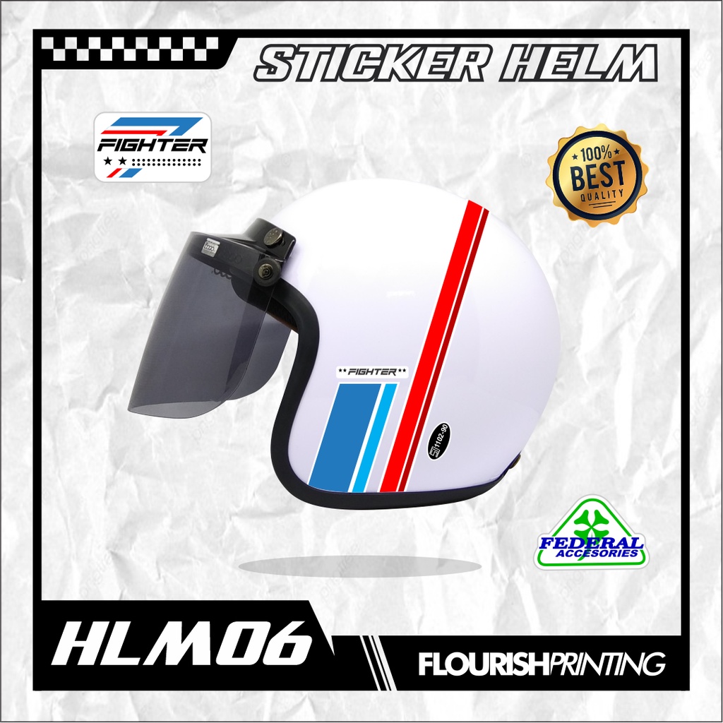 Jual STICKER HELM / HELEM JADUL SERIES 7 ( FIGHTER SERIES ) | Shopee ...