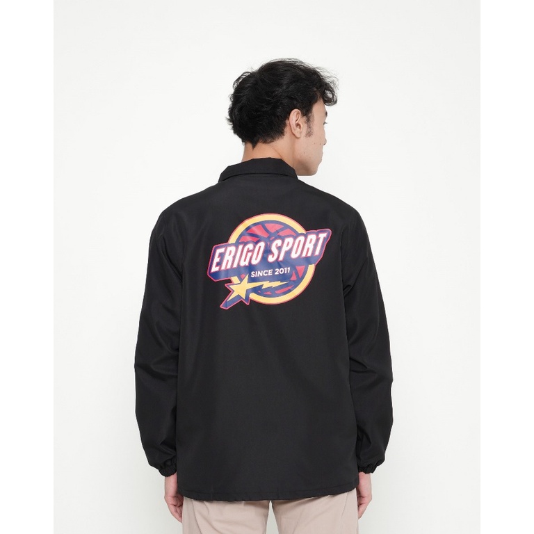 Jual Erigo Coach Jacket Cowens Black | Shopee Indonesia