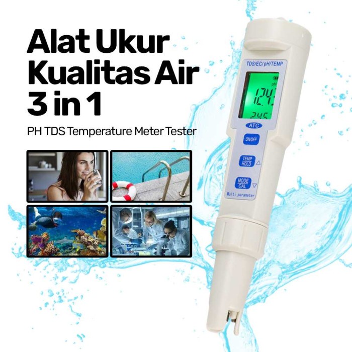 Jual Water Tester Alat Pengukur Penguji Pengecek Kualitas PH Air Akurat ...