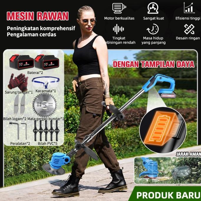 Jual Mesin potong rumput Pemotong Rumput Eletrik Portable Tampilan daya ...
