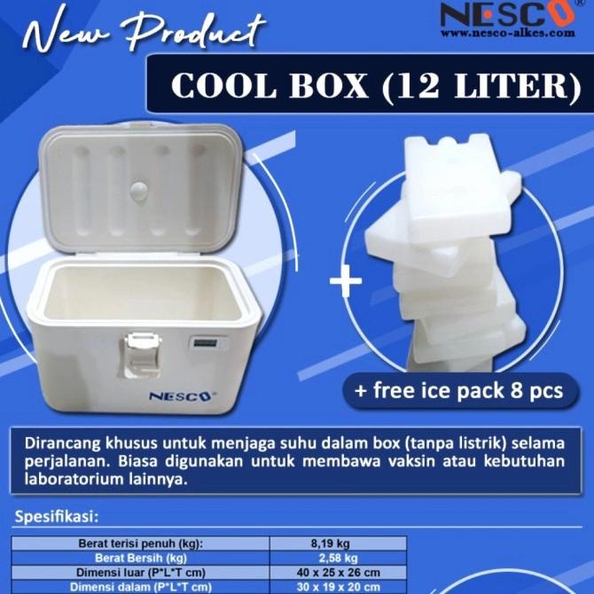 Jual Vaccine Carier Nesco Cool Box 12 Liter / Vaksin Cooler Air Cooler ...
