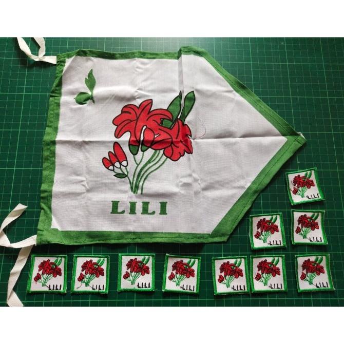 Jual Tanda Regu Bunga Lili Set Bendera Penggalang Putri Pramuka ...