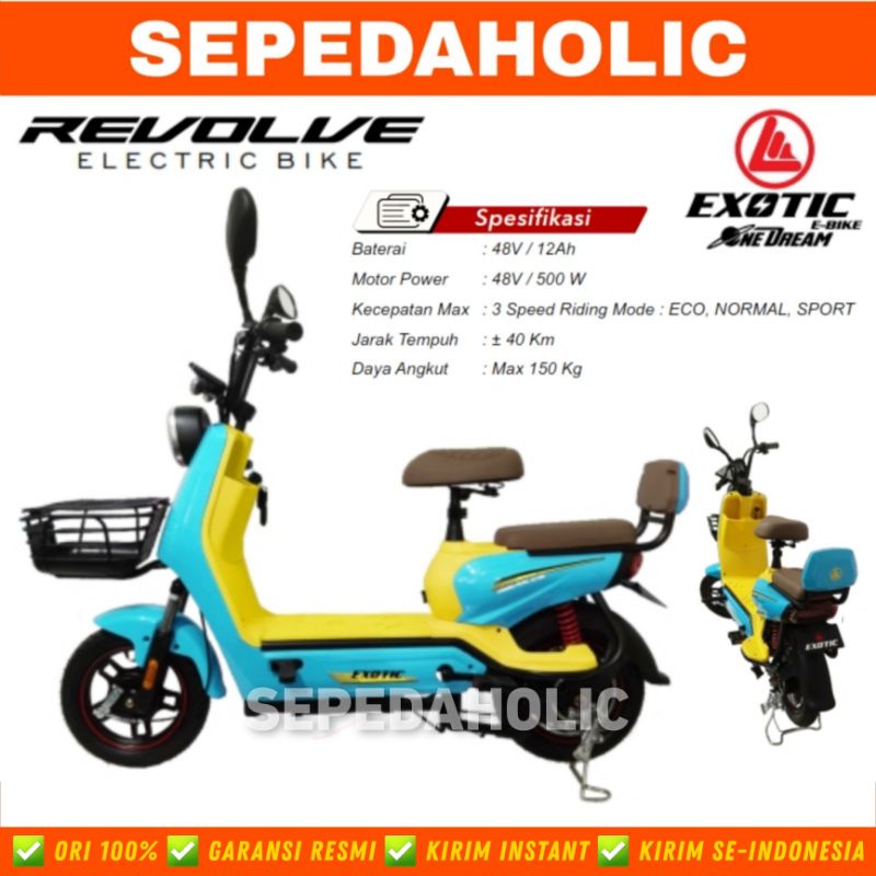 Jual Sepeda Listrik EXOTIC REVOLVE By Pacific 500 Watt Electric E Bike ...