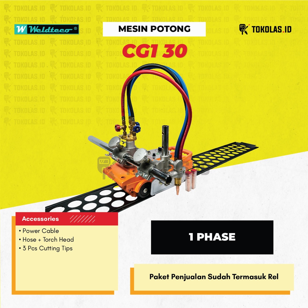Jual Weldteco CG1- 30 Gas Cutting Machine Mesin Potong Plat Rel Beaver CG 1 | Shopee Indonesia