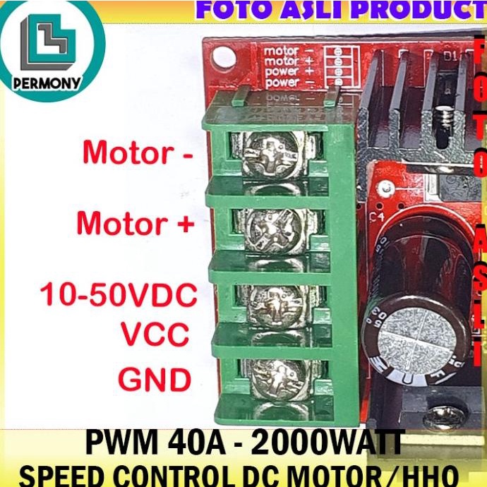 Jual Langsung Order | DC Motor 40A Speed Control PWM HHO RC-Controller ...
