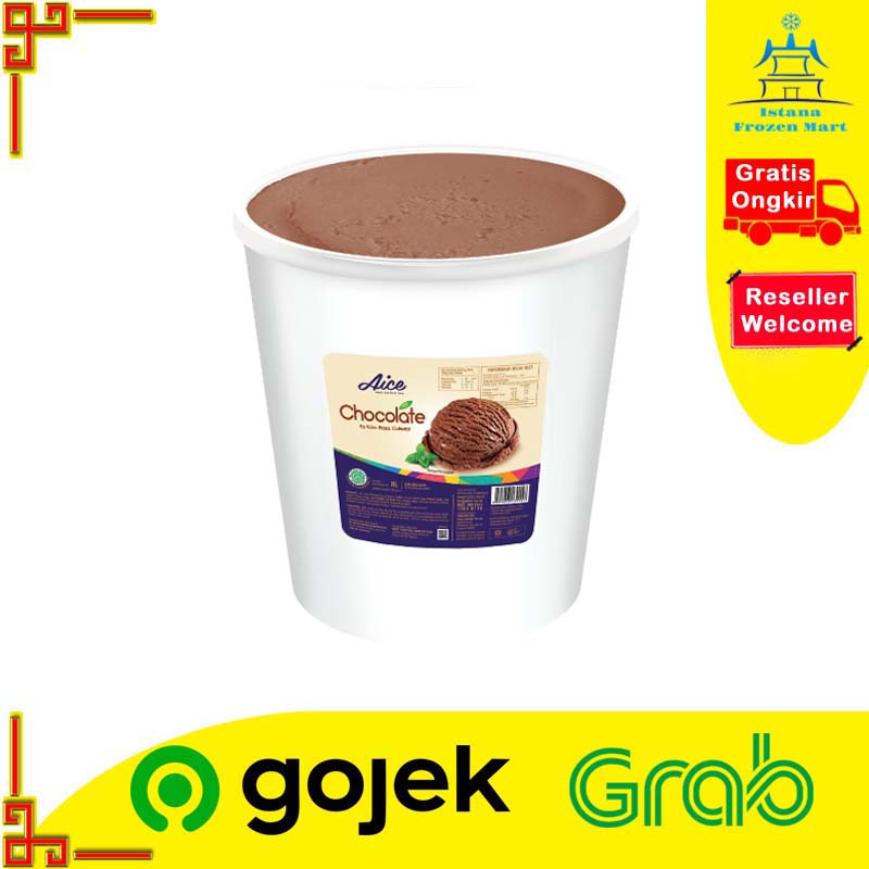 Jual Ice Cream Chocolate Es Krim Coklat Bucket 8 Liter - AICE | Shopee ...