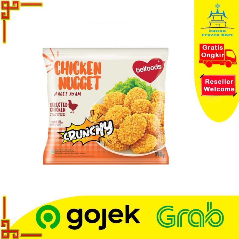 Jual Chicken Nugget Crunchy Naget Ayam Garing 140 GR - BELFOODS ...