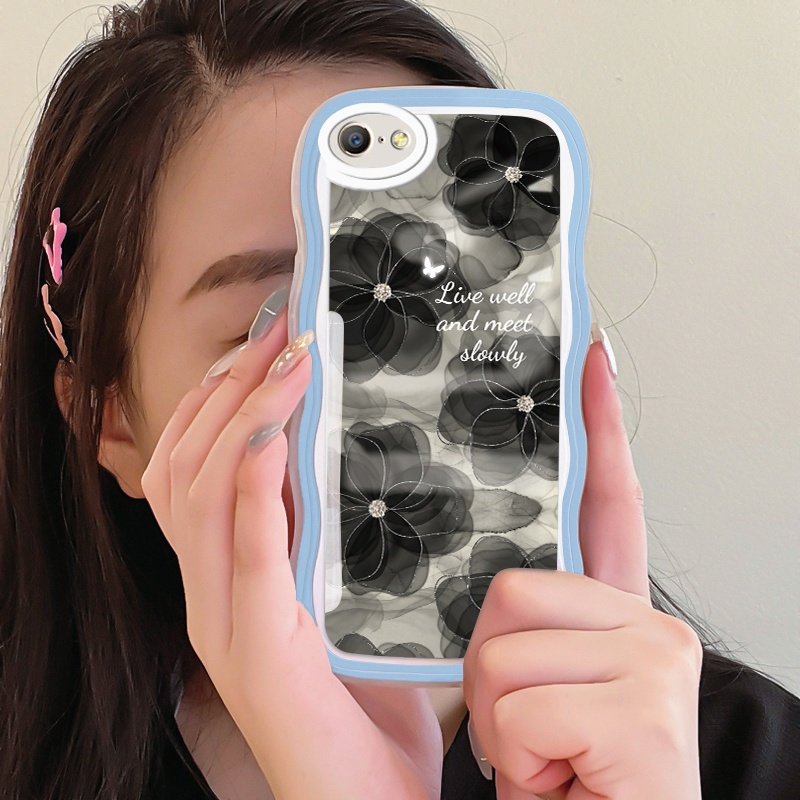 Jual Casing Ponsel untuk OPPO A57 2016 A39 Case Fashion bunga hitam HP ...