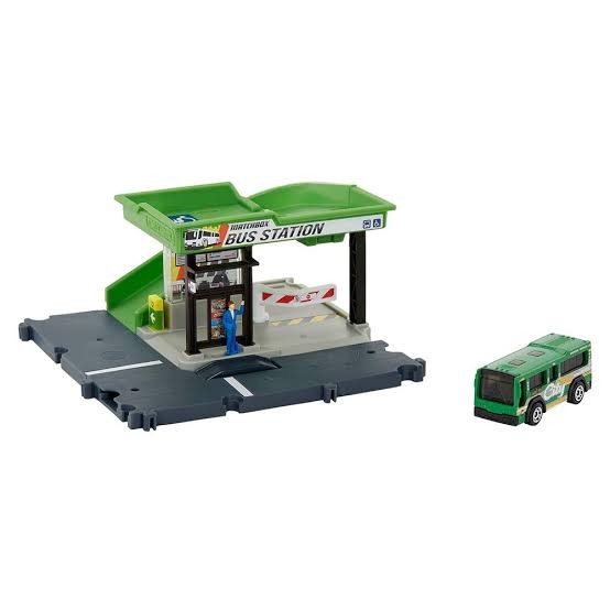 Jual DISKON SPESIAL MATCHBOX BUS STATION TRACK SET WITH MBX CITY BUS ...