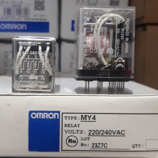 Jual Relay Relay My4 Omron 24Vac 220Vac / 12Vdc 24Vdc Original | Shopee Indonesia
