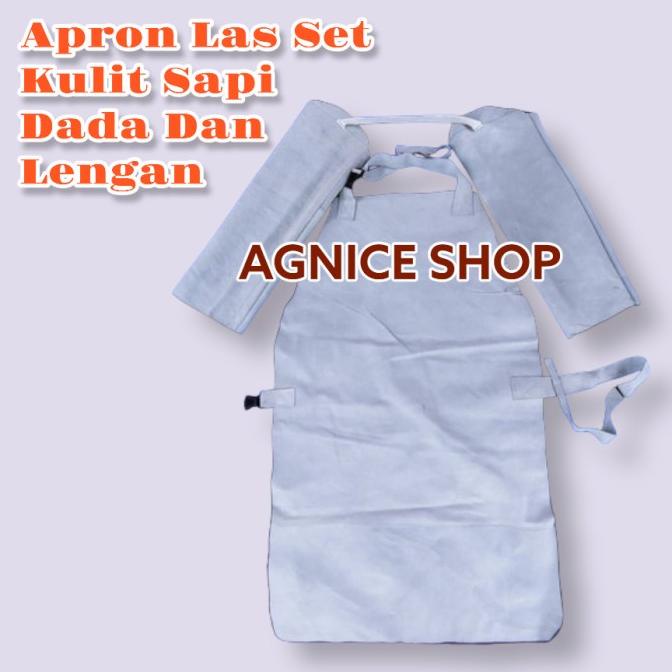 Jual Apron Las Dada Kulit Sapi Asli Tebal Full Set Dengan Pelindung ...
